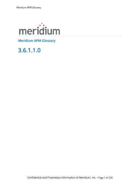 Meridium Apm Glossary Pdf Metadata Databases