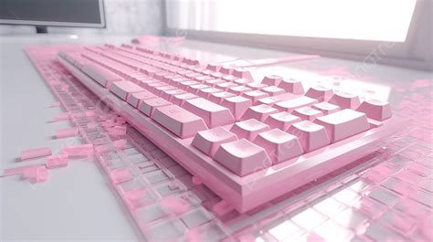 분홍색 3d 렌더링 키보드가 있는 흰색 바닥 컴퓨터 키보드 키보드 버튼 키보드 키 배경 일러스트 및 사진 무료 다운로드