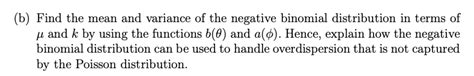 Solved The Negative Binomial Distribution Has Probability Chegg