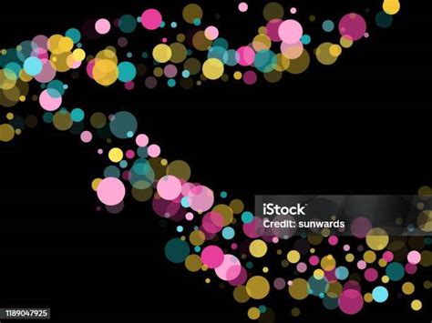 시안 블루 핑크와 노란색 멤피스 라운드 색종이 축제 배경 유치한 패턴 벡터입니다 기포에 대한 스톡 벡터 아트 및 기타 이미지 기포 날기 노랑 Istock