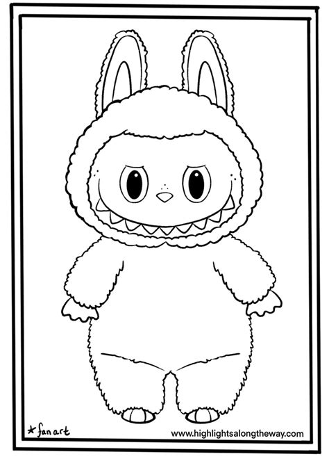 Labubu Coloring Page Instant Download Printable All For One