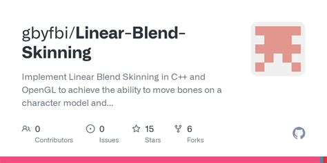 Github Gbyfbi Linear Blend Skinning Implement Linear Blend Skinning In C And Opengl To