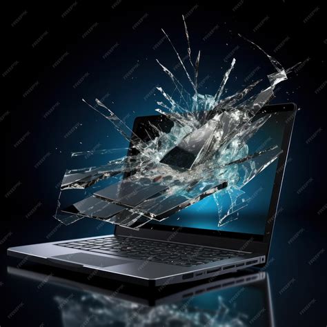 Premium Ai Image A Broken Screen Faulty Keyboard Or Malfunctioning Ports
