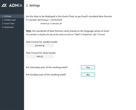 Adnia Gantt Chart Excel Template Adnia Solutions Excel Templates