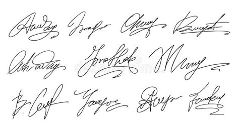 Example Signatures Stock Illustrations 76 Example Signatures Stock