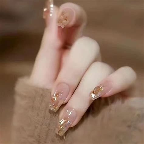 Fake Nails Fully Covered With Medium Gradient Nails Women