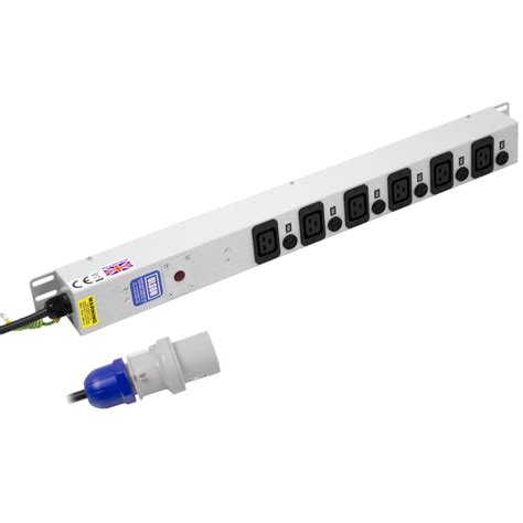 6 Way 16a Iec 60320 C19 Unswitched Individually Fused Neon 16a Plug Pdu Olson Direct