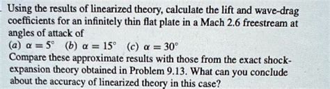 Solved Also Find The Percent Error In The Linearized Theory For Each