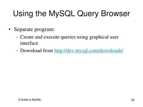 Ppt A Guide To Mysql Powerpoint Presentation Free Download Id6997737
