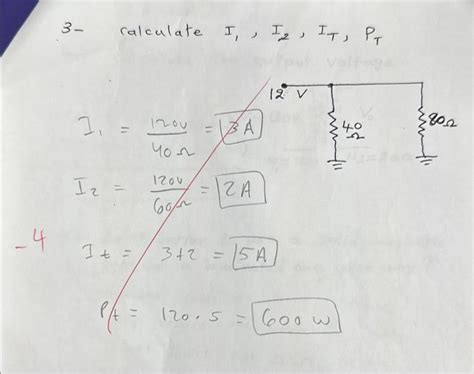 Solved 3 calculate I1 I2 IT PT I1 40Ω1200 3 AI2 60 N1200 2 Chegg com
