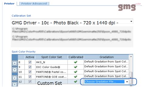 Printing Spot Colors With A Gradation Correction Gmg Support