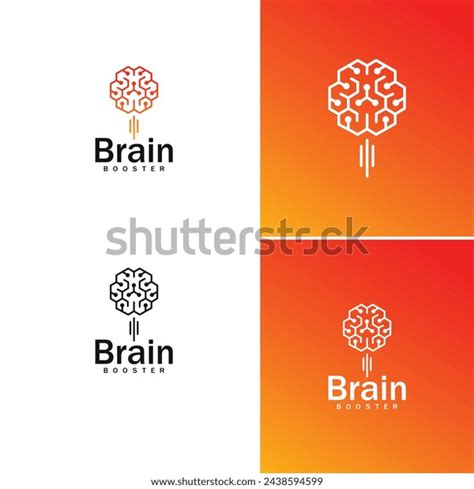 Brain Booster Logo Design Template Mind Stock Vector Royalty Free