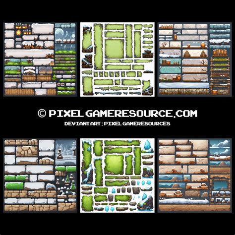 195 Tilemap 2d Video Game Assets Winter Bundle 24 By Pixelgameresources On Deviantart