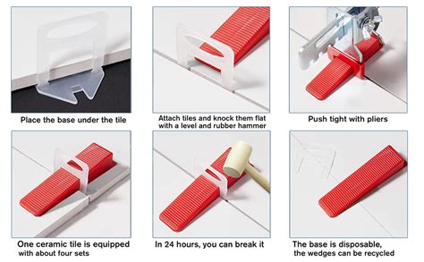 Tile Leveling System Clips 1 16 Tile Leveler Clips 1 5mm 2000 Pcs Diy Tile Leveler Spacers For