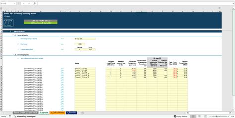 Inventory Forecasting Excel Example Inventory Forecasting Models