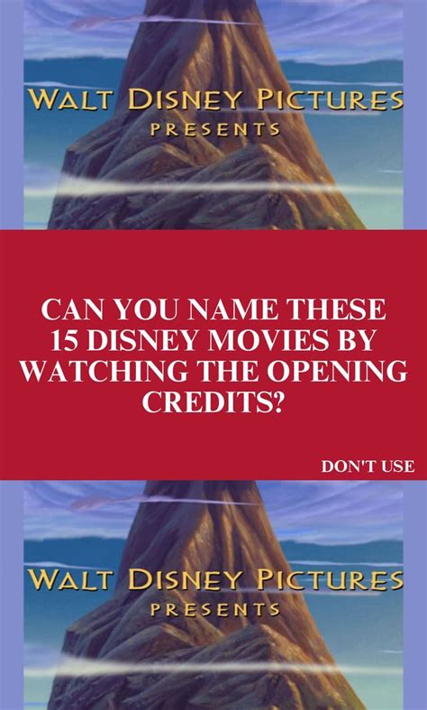 Can You Name These 15 Disney Movies By Watching The Opening Credits