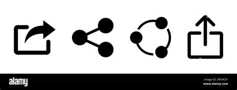 Share Icon Set Sharing Vector Icon Stock Vector Image And Art Alamy