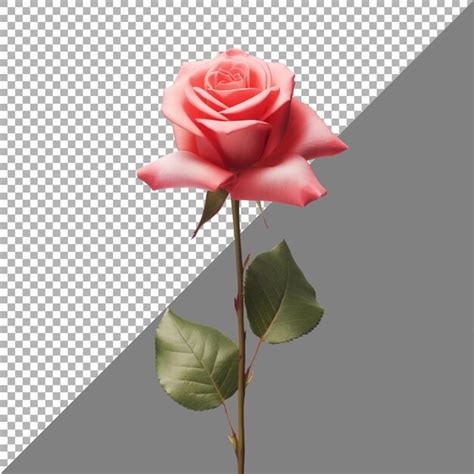 투명한 배경에 장미 꽃 Ai 생성 프리미엄 Ai 생성 Psd