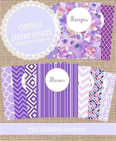 Stylish And Customizable Binder Inserts And Backgrounds