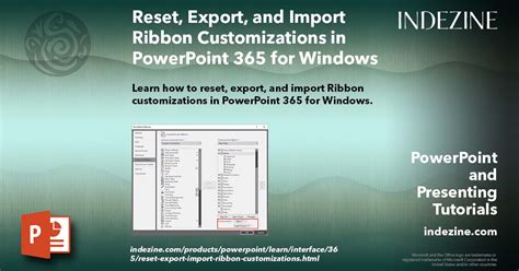 Reset Export And Import Ribbon Customizations In Powerpoint 365 For Windows