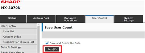 How To Setup User Control On Sharp Copier Skelton Business Equipment A Division Of Platinum