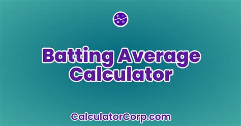 How To Calculate Batting Average Calculator