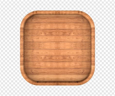 tablero de madera con esquinas redondeadas archivo psd premium