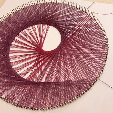 digital tutorial spiral string art pattern 35cm etsy