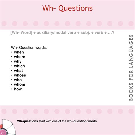 Rules Of Framing Wh Questions Webframes Org