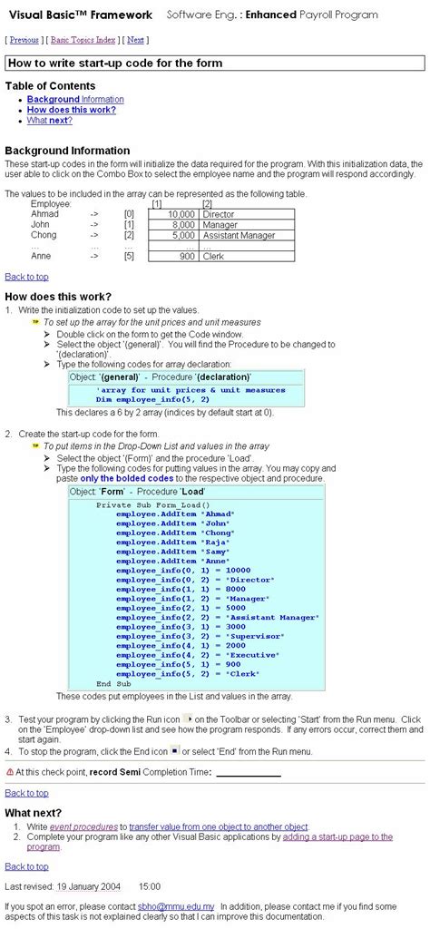 example from the pattern documentation style more detail including