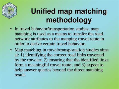 Ppt Map Matching Of Gps Traced Travel Data In Gis Environment A