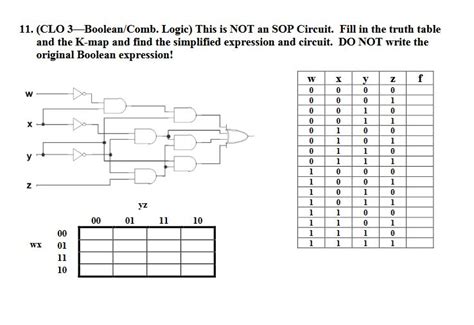 Solved 11 Clo 3 Booleancomb Logic This Is Not An Sop