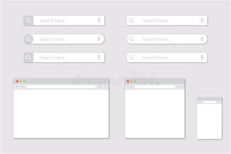 Set Of Blank Browser Windows For Different Devices And Search Bar Stock Vector Illustration Of Set Of Blank Browser Windows For Different Devices And Search Bar Stock Vector Illustration Of