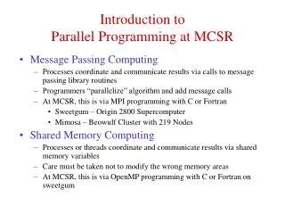 PPT An Introduction To Parallel Programming PowerPoint Presentation Free Download ID