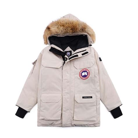 Canada Goose 캐나다 구스 롱 다운 코트 남여공용 흰색 쇼플렉스