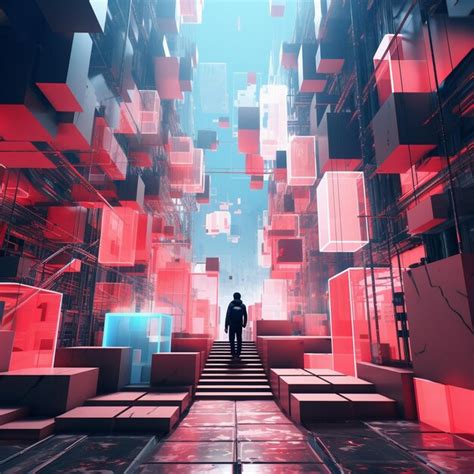 Premium Photo Vibrant Shapes Geometric Surreal Dreamlike