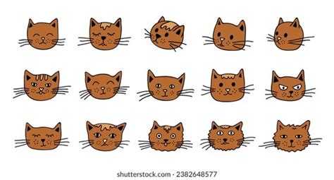 Hand Drawn Cat Muzzle Clipart Cute Stock Vector Royalty Free Shutterstock