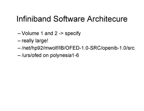 Infiniband Software Architecture In Open Fabrics Cs 8803 Docsity