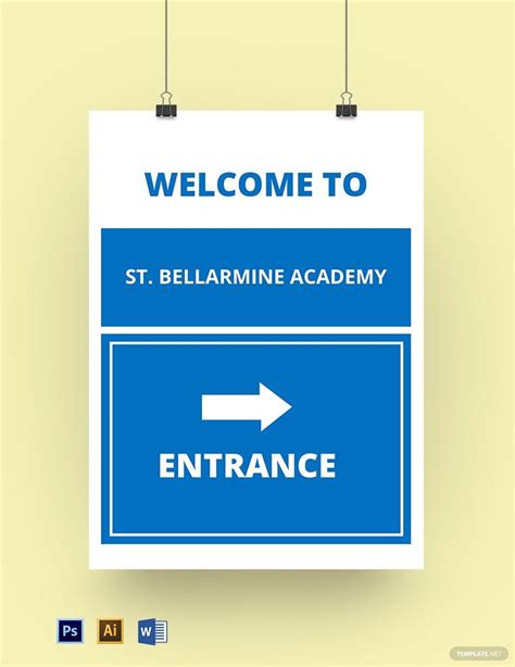 Free Editable Sign Templates In Word To Download