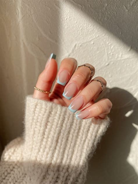 Blue French Tip Nails 32 Ideas Navy Cobalt And More