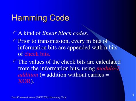 Ppt Hamming Code Overview Error Detection And Correction Powerpoint