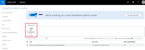 Delete And Restore A Site Collection In Sharepoint Online Akankshas Blog