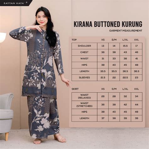 Sample Kirana Buttoned Kurung Code 02 Top Only Rayyan Haya