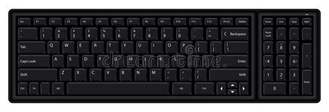 Black Keyboard Keys Computer White Stock Illustrations 985 Black Keyboard Keys Computer White