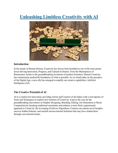 Ppt Unleashing Limitless Creativity With Ai Powerpoint Presentation