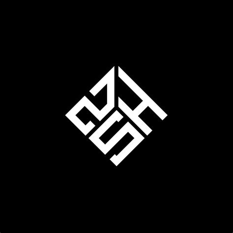 ZSH Letter Logo Design On Black Background ZSH Creative Initials Letter Logo Concept ZSH