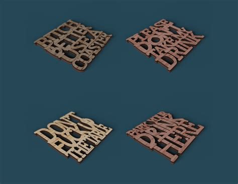 Don T Fk Up The Table Coasters Laser Cut Vector File Etsy