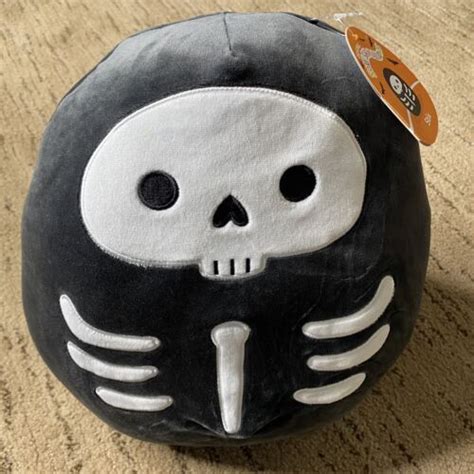 Squishmallow 8 Stix Skeleton Black And White Halloween Plush Brand New
