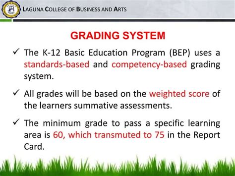 K 12 Grading System Pptx