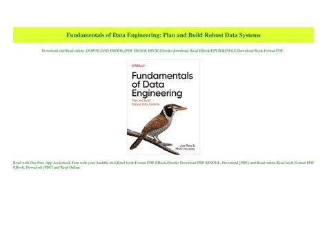 ppt read fundamentals of data engineering plan and build robust